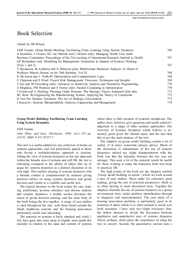 (PDF) Advances in Sensitivity Analysis and Parametric Programming