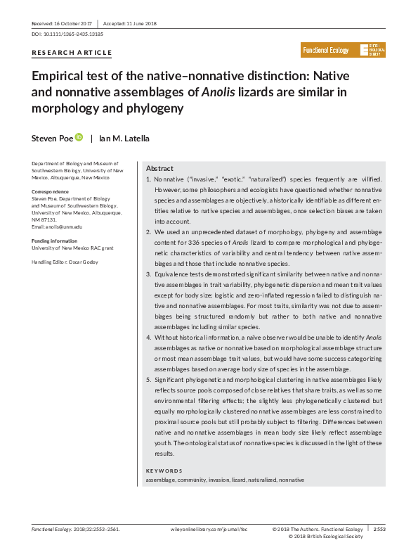 (PDF) Empirical test of the native–nonnative distinction: Native and ...