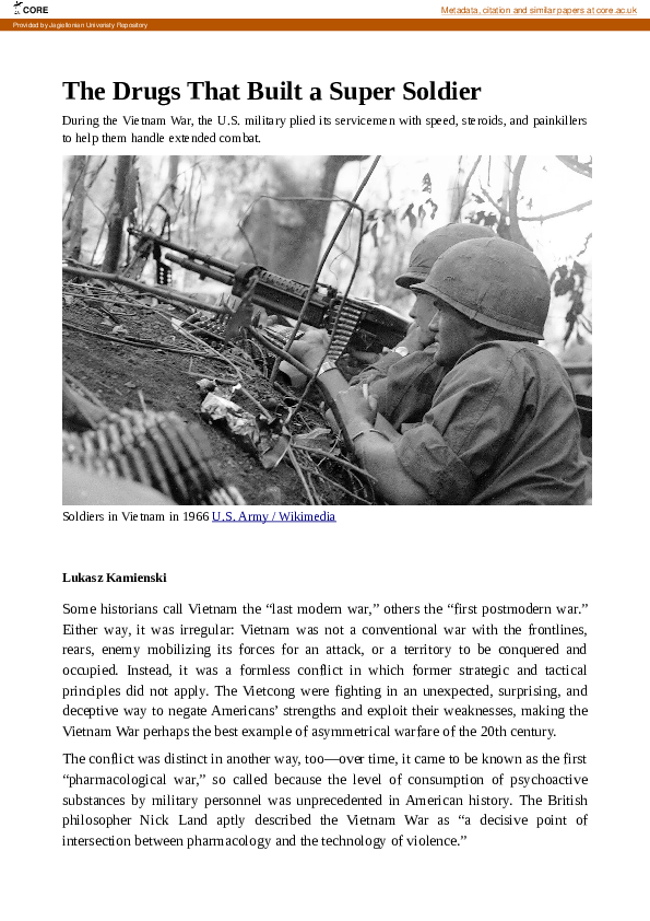 (PDF) The drugs that built a super soldier