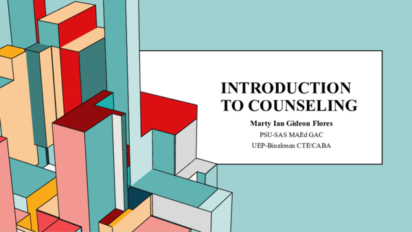 (PPT) Introduction to counseling