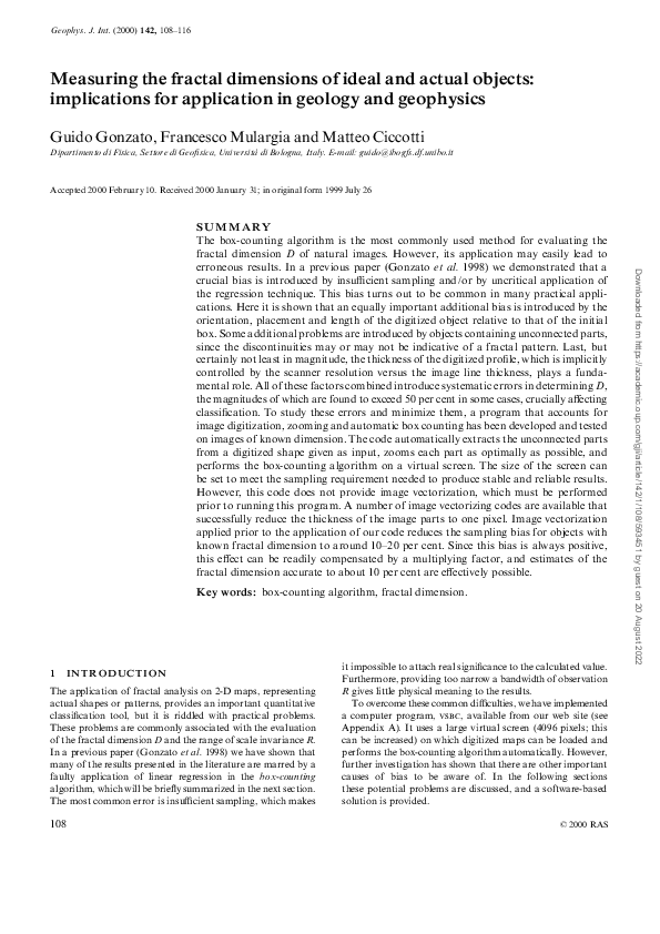 (PDF) Measuring the fractal dimensions of ideal and actual objects: implications for application ...