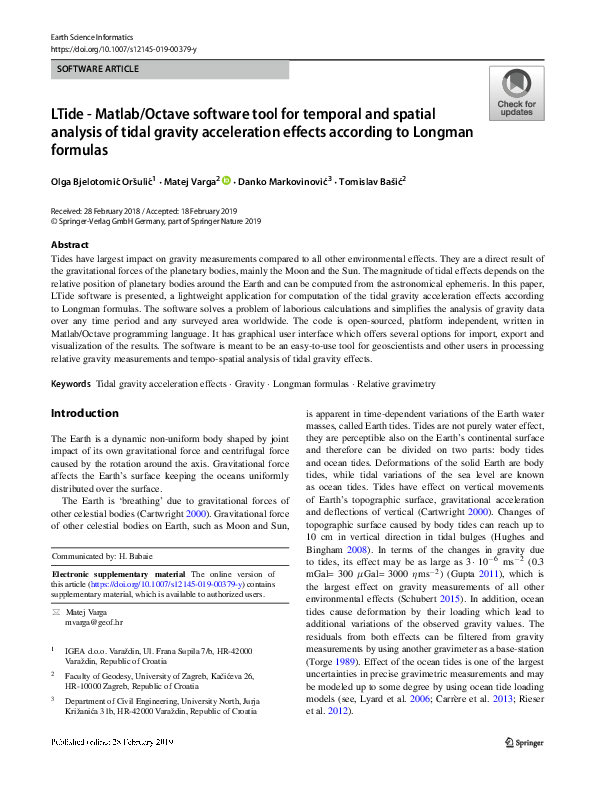 (PDF) LTide - Matlab/Octave software tool for temporal and spatial analysis of tidal gravity ...