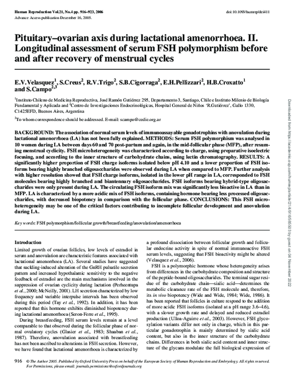 (PDF) Pituitary-ovarian axis during lactational amenorrhoea. I ...
