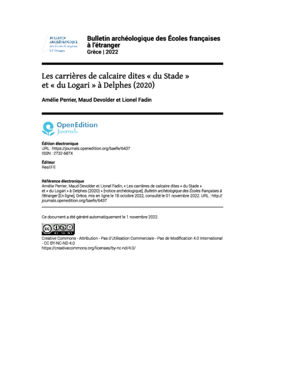 (PDF) Amélie Perrier, Maud Devolder & Lionel Fadin, 2022. « Les ...