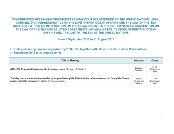 (PDF) The United Nations Convention on the Law of the Sea and related ...