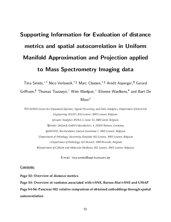 (PDF) Evaluation of Distance Metrics and Spatial Autocorrelation in Uniform Manifold ...