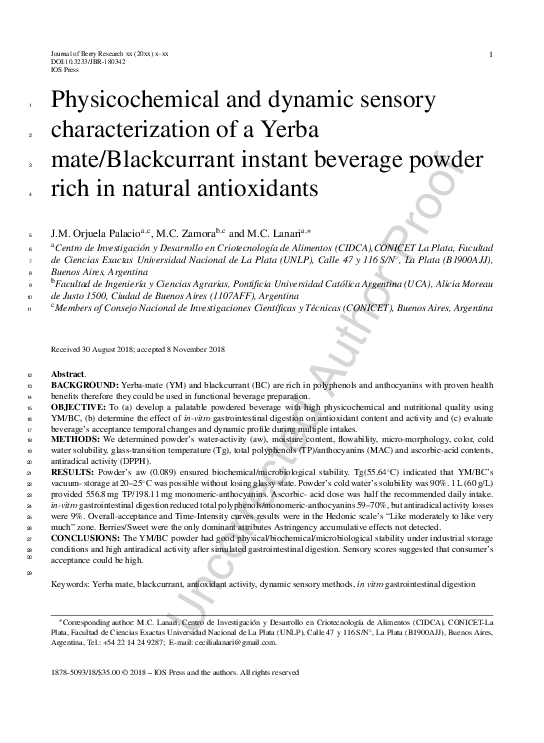 (PDF) Physicochemical and dynamic sensory characterization of a Yerba ...