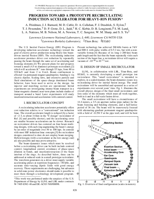 (PDF) Progress toward a prototype recirculating induction accelerator ...
