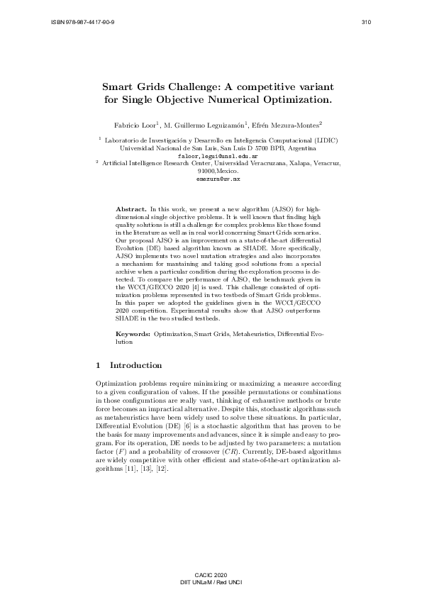 (PDF) Smart Grids Challenge: A competitive variant for Single Objective Numerical Optimization