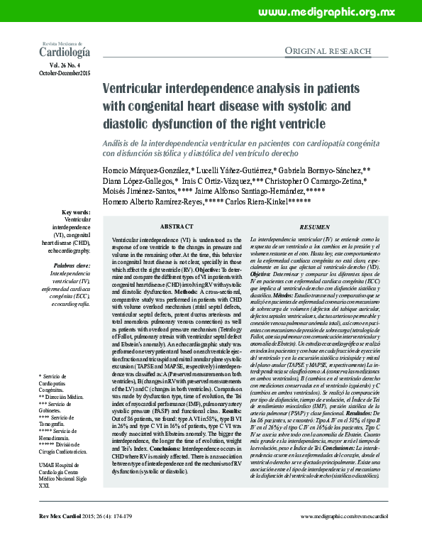 (PDF) Ventricular interdependence analysis in patients with congenital ...