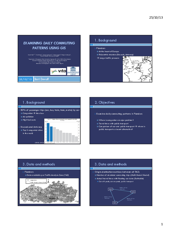 (PDF) Examining daily commuting patterns using GIS