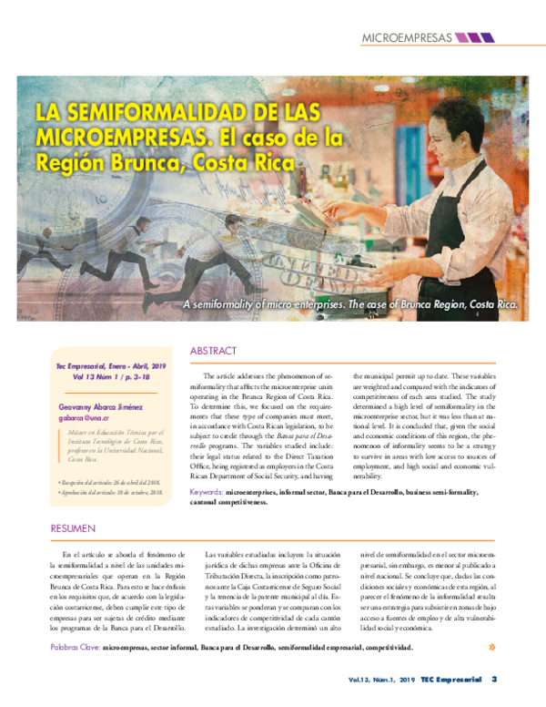 (PDF) La semiformalidad de las microempresas. El caso de la Región ...