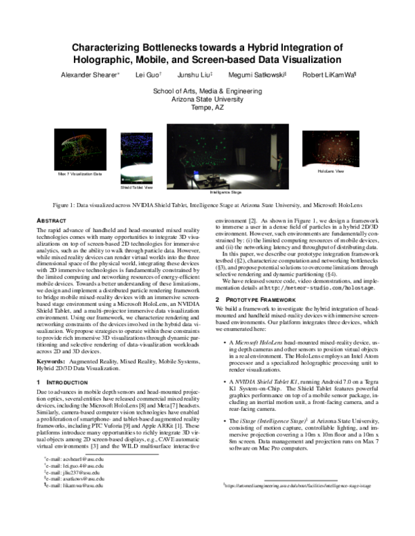 (PDF) Characterizing Bottlenecks towards a Hybrid Integration of Holographic , Mobile , and ...