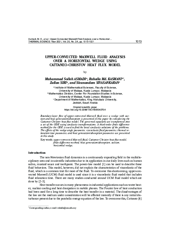 (PDF) Upper-convected Maxwell fluid analysis over a horizontal wedge ...