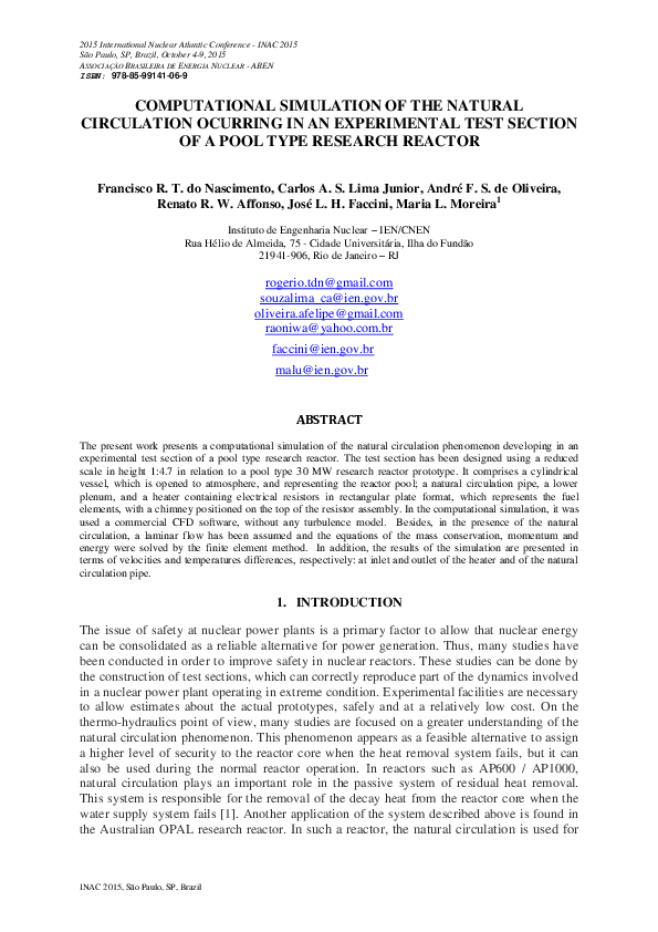 (PDF) Computational simulation of the natural circulation ocurring in ...