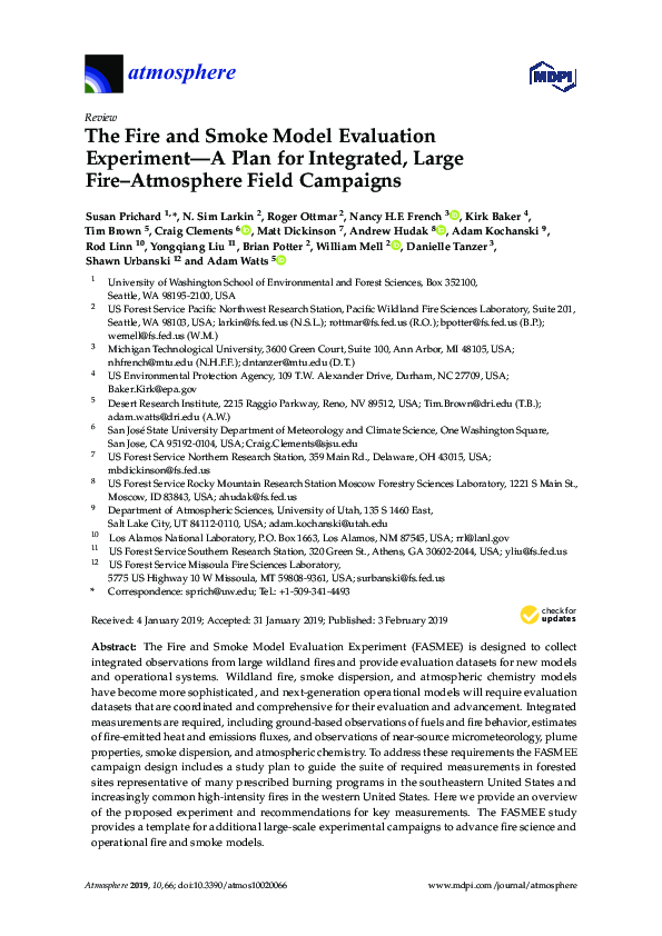 (PDF) The Fire and Smoke Model Evaluation Experiment—A Plan for ...