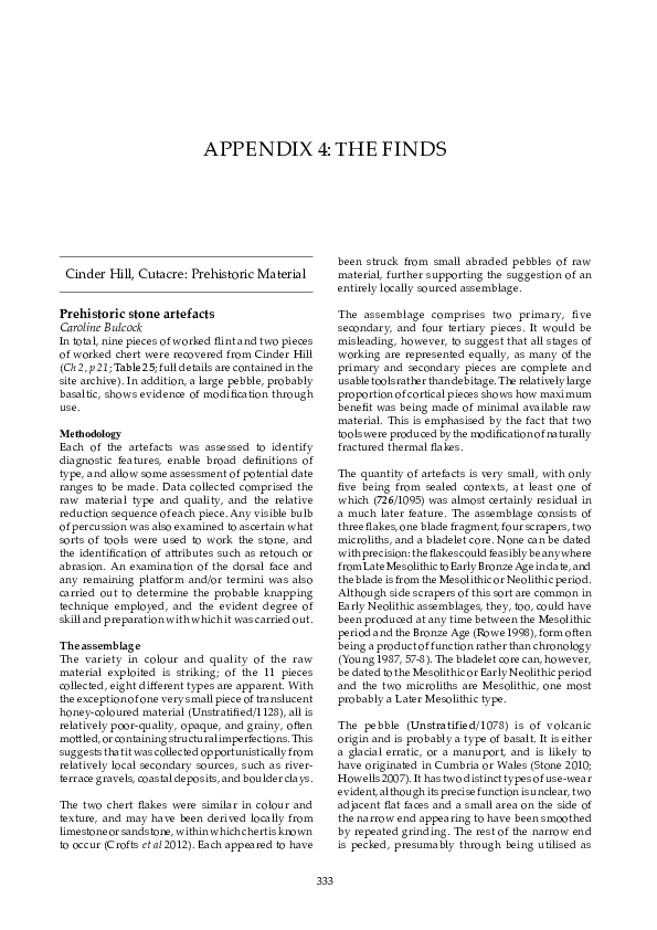 (PDF) Cinder Hill, Cutacre