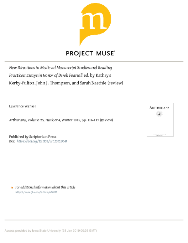 (PDF) New Directions in Medieval Manuscript Studies and Reading ...
