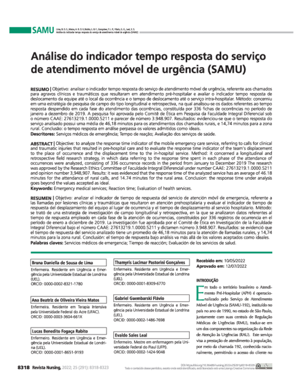 (PDF) Análise do indicador tempo resposta do serviço de atendimento ...