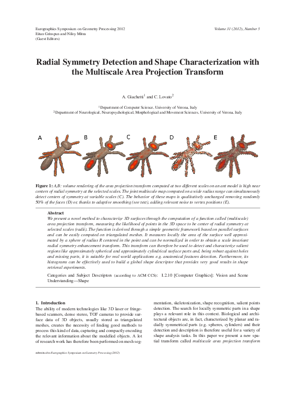 (PDF) Radial Symmetry Detection and Shape Characterization with the ...