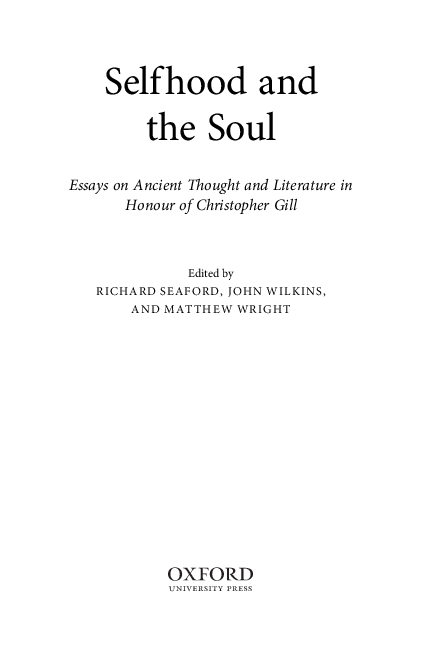 (PDF) The Indeterminate Self and its Cultivation in Plotinus