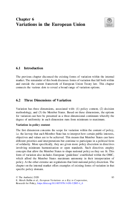 (PDF) Variations in the European Union
