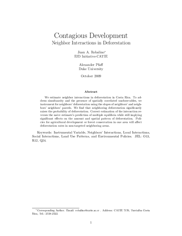 (PDF) Contagious Development