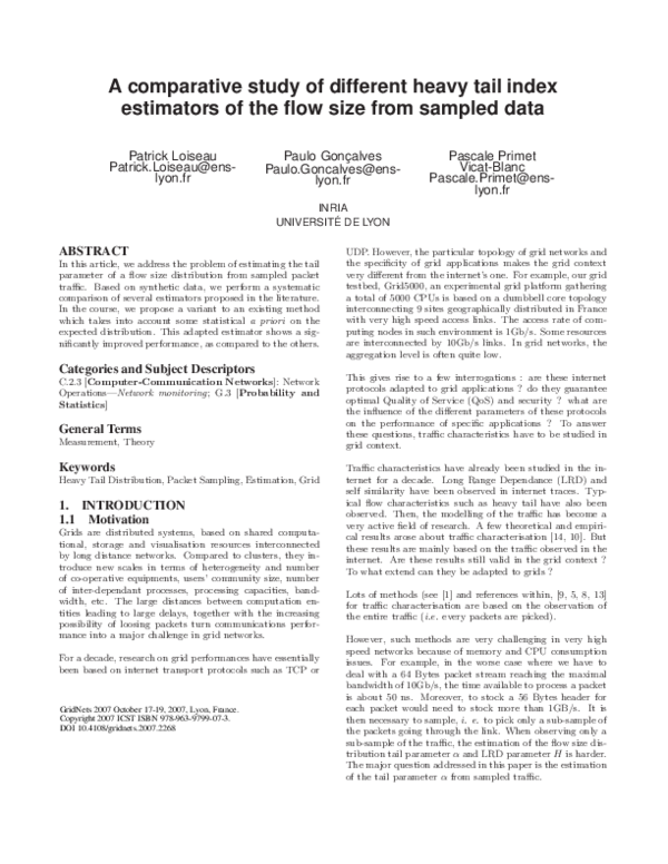(PDF) A comparative study of different heavy tail index estimators of ...