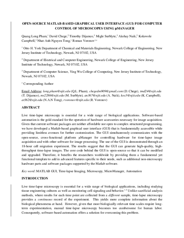 (PDF) Open-Source Matlab-Based Graphical User Interface (GUI) For Computer Control of ...