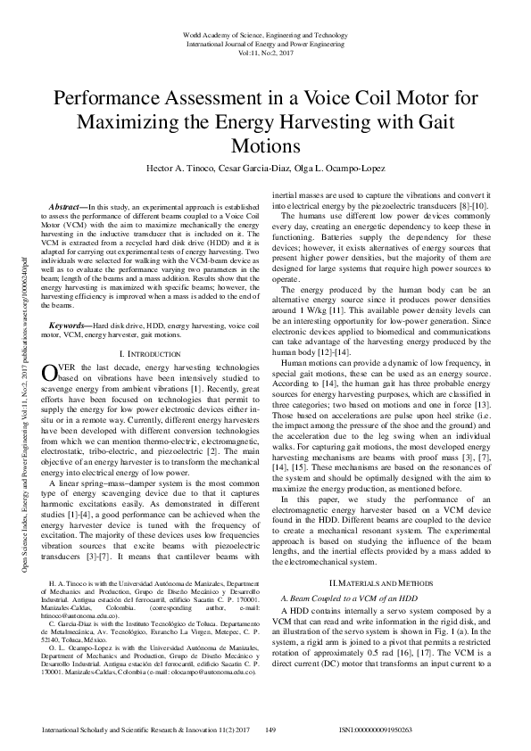 (PDF) Performance Assessment In A Voice Coil Motor For Maximizing The ...