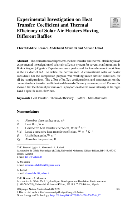 (PDF) Experimental Investigation on Heat Transfer Coefficient and ...
