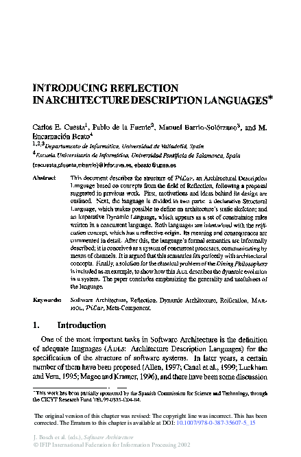 (PDF) Software Architecture