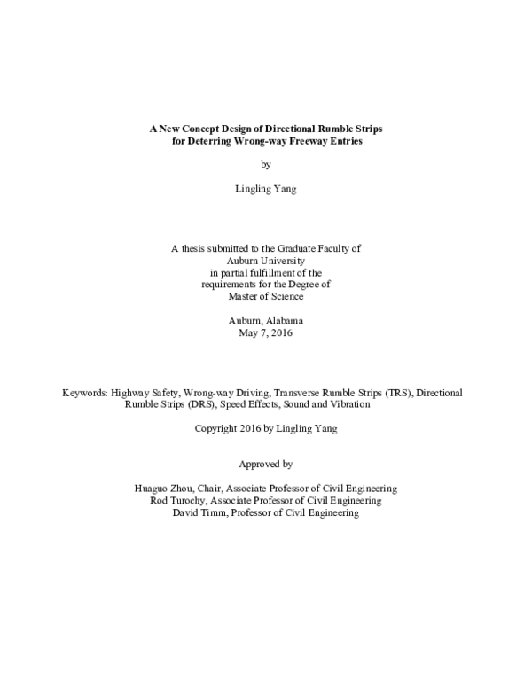 (PDF) New Concept Design of Directional Rumble Strips for Deterring ...