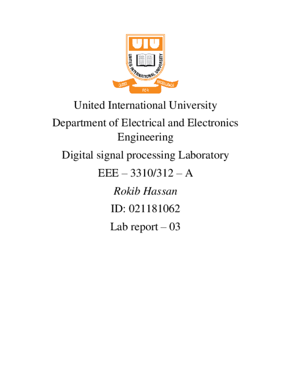 (PDF) DSP LAB