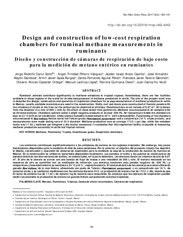 (PDF) Design and construction of low-cost respiration chambers for ...