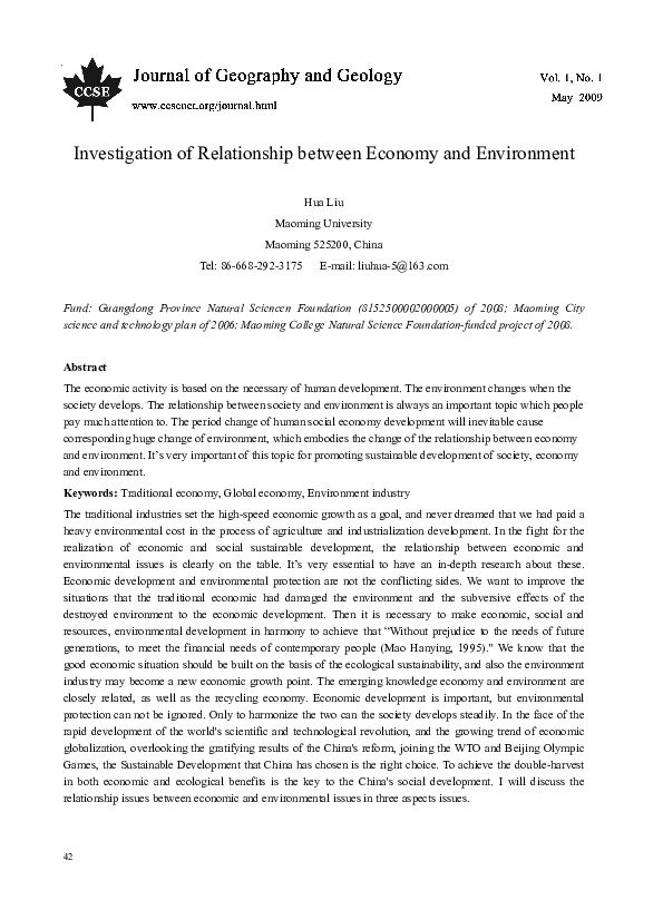 (PDF) Investigation of the Relationship between Economic Growth and Carbon Dioxide (CO 2 ...
