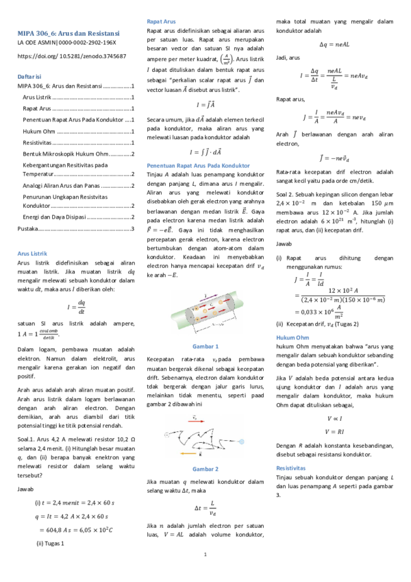 (PDF) Arus dan Resistansi