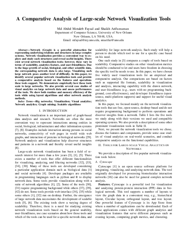 (PDF) A Comparative Analysis of Large-scale Network Visualization Tools
