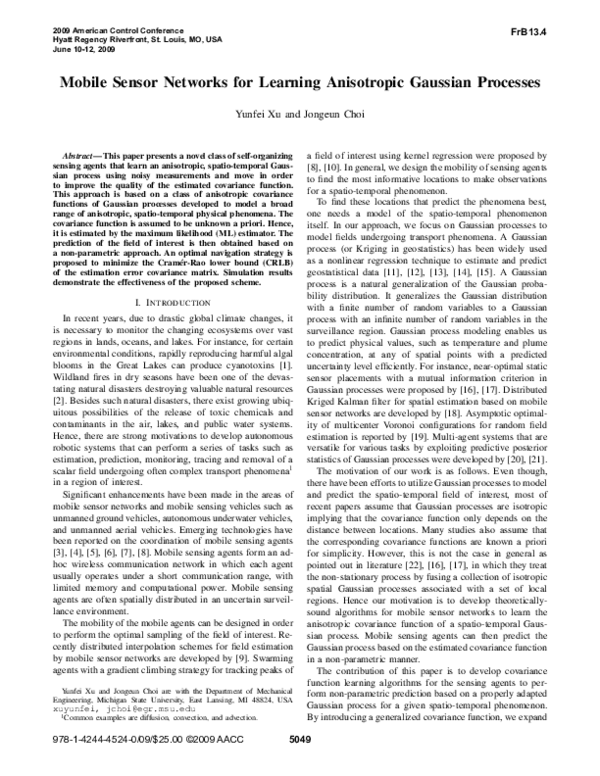 (PDF) Mobile Sensor Networks for Learning Anisotropic Gaussian Processes | Jongeun Choi ...