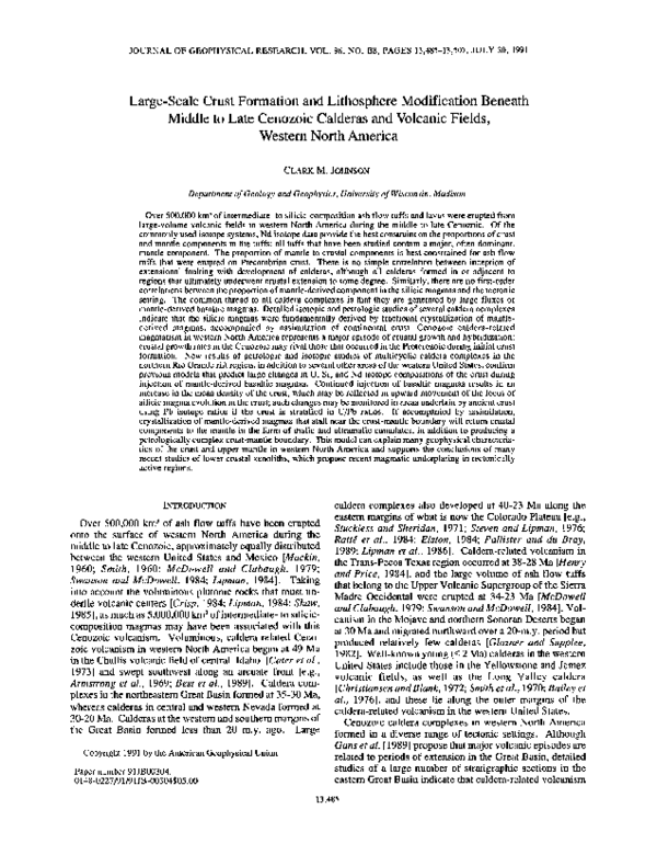 (PDF) Large-Scale Crust Formation and Lithosphere Modification Beneath ...