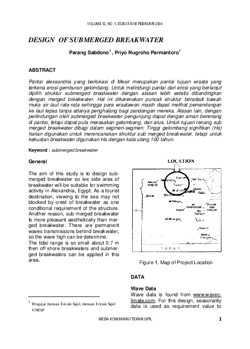 (PDF) Design of Submerged Breakwater