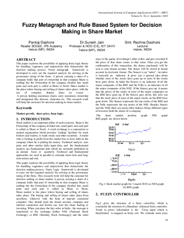 (PDF) Fuzzy Metagraph and Rule Based System for Decision Making in Share Market