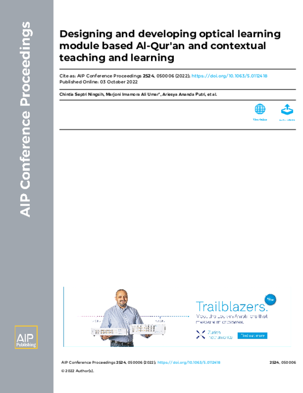 (PDF) Designing and developing optical learning module based Al-Qur'an ...