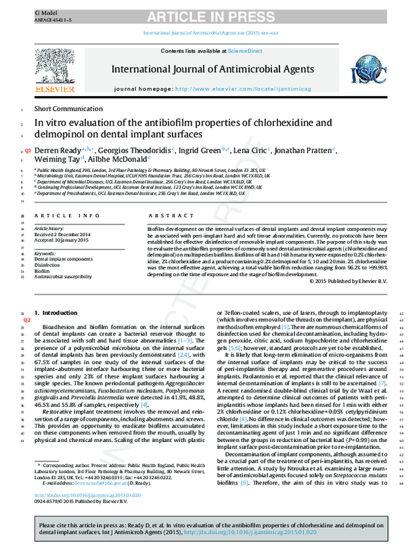 (PDF) In vitro evaluation of the antibiofilm properties of ...