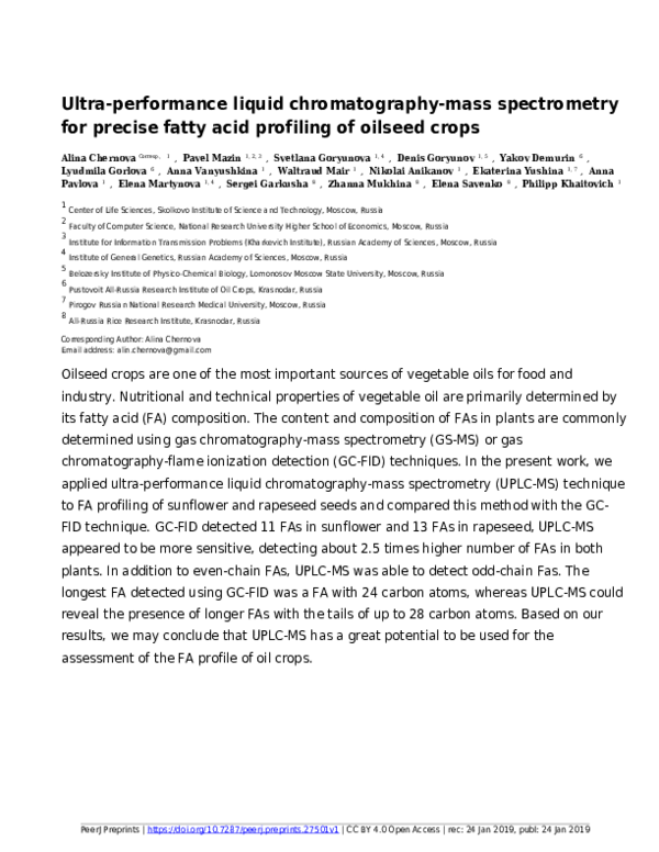 (PDF) Ultra-performance liquid chromatography-mass spectrometry for ...