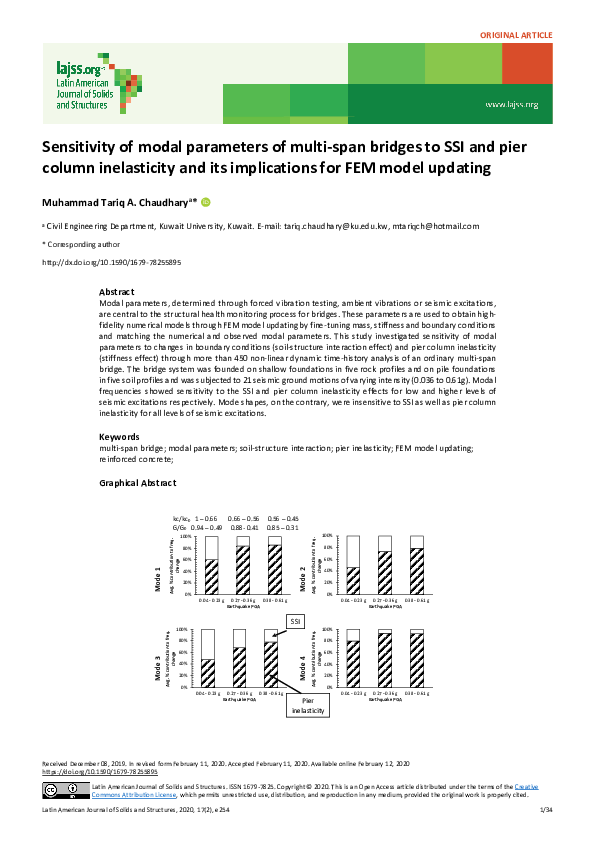 (PDF) Sensitivity of modal parameters of multi-span bridges to SSI and ...