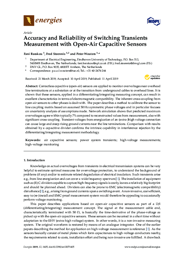 (PDF) Accuracy and Reliability of Switching Transients Measurement with ...