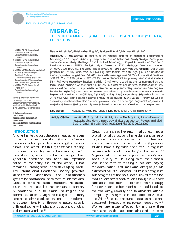 (PDF) Migraine