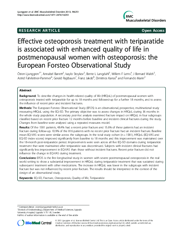 (PDF) Effective osteoporosis treatment with teriparatide is associated ...