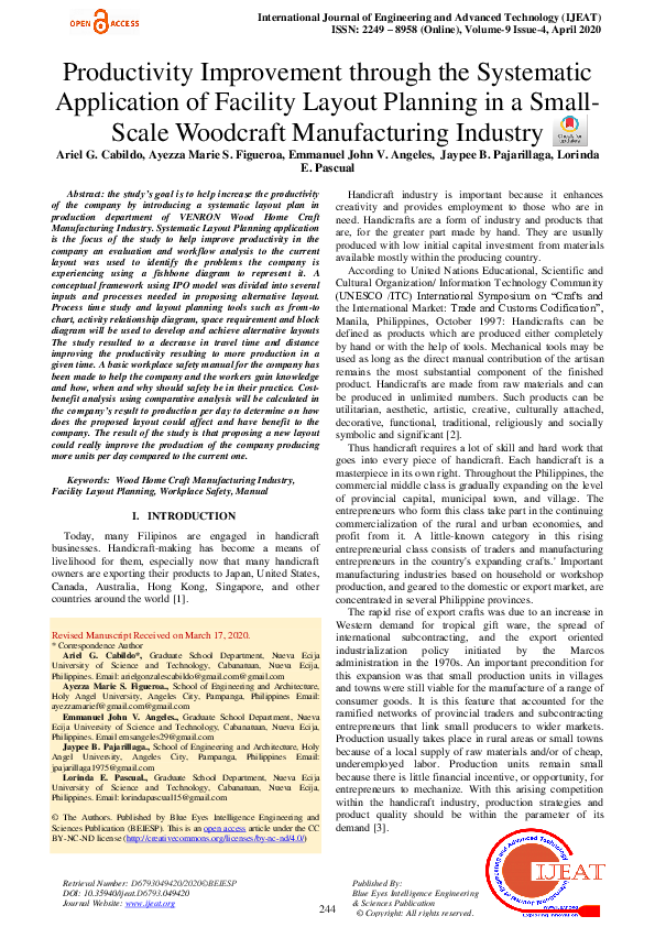 (PDF) Productivity Improvement through the Systematic Application of Facility Layout Planning in ...